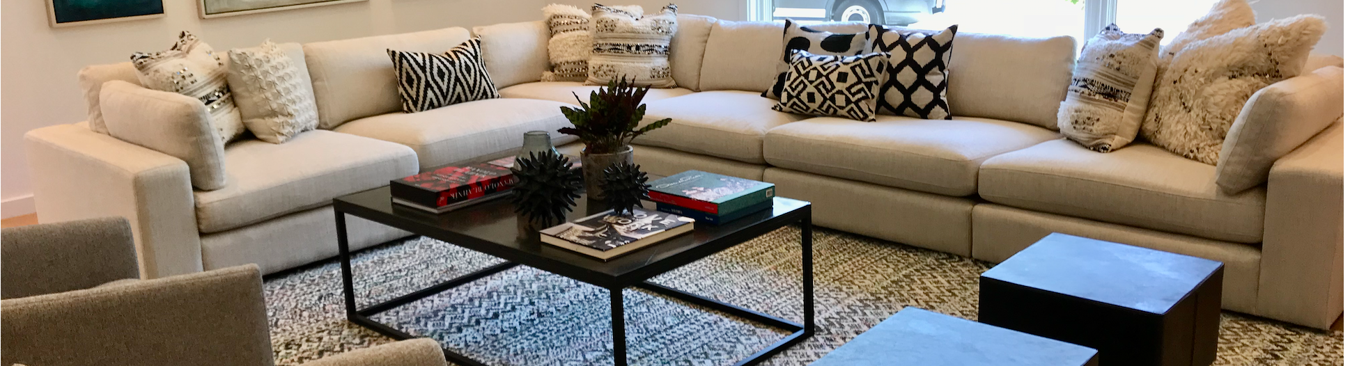 Cream modular sectional sofa – Bay Area Props